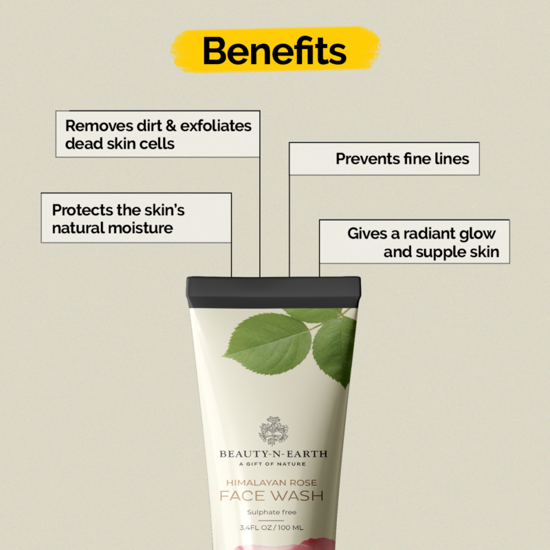 Himalayan Rose Facewash, 100ml - Beauty N Earth